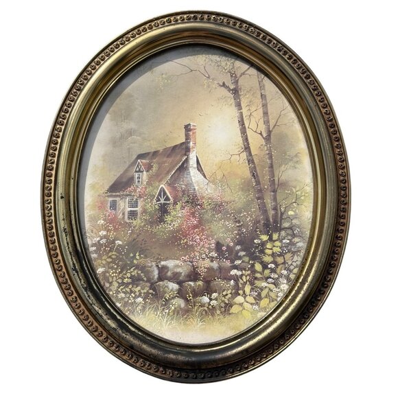Syroco | Accents | Vtg Syroco 982 Oval Gold Plastic Picture Frame 22 ...